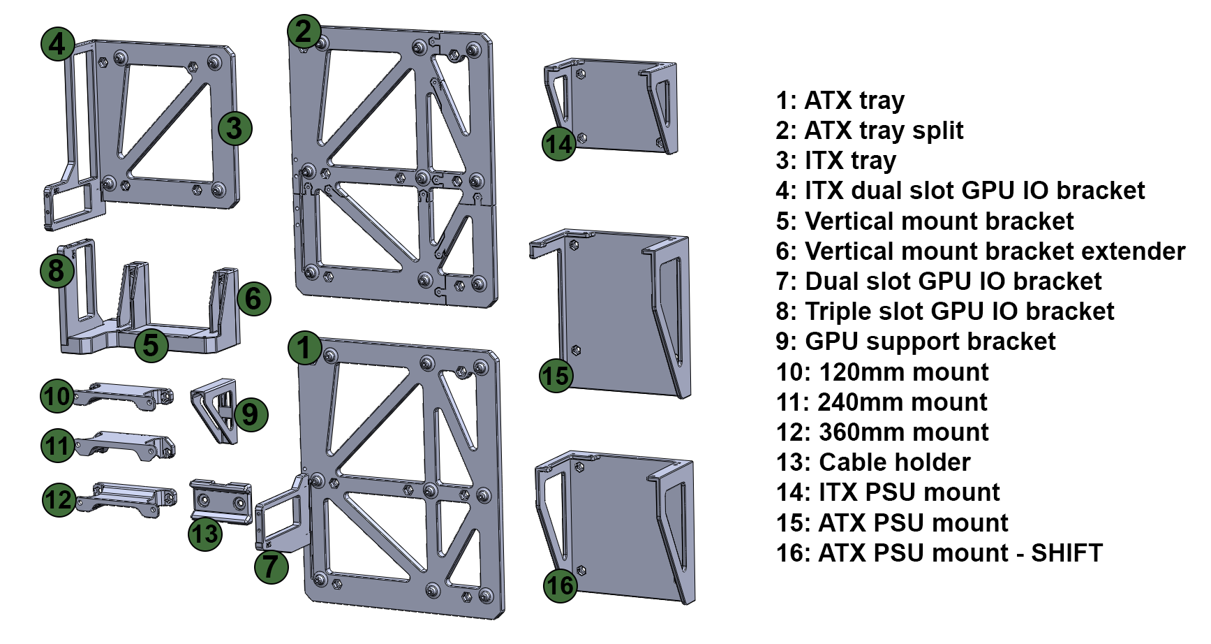 3D printable open frame PC case by Corsair | Download free STL model ...