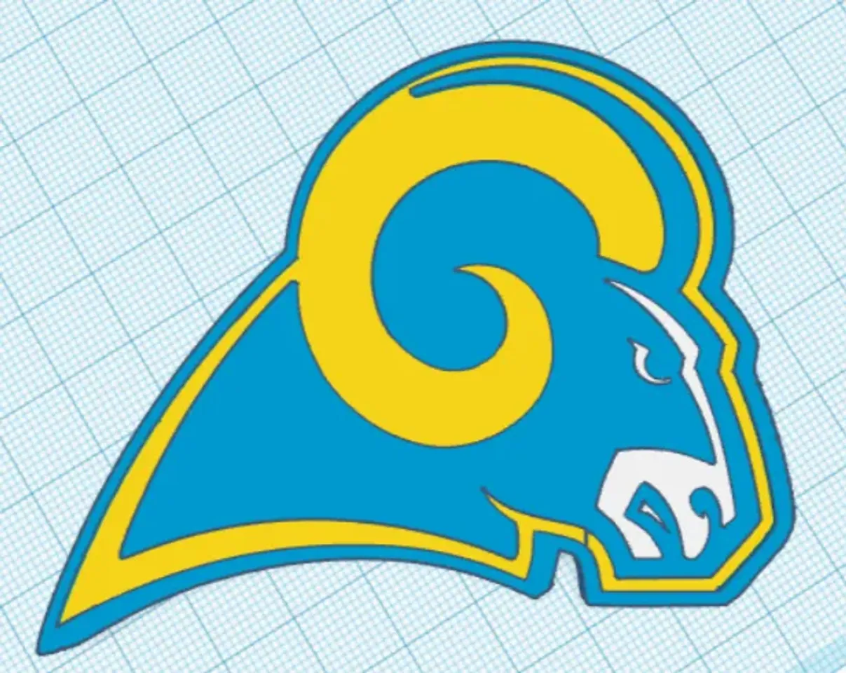 Los Angeles Rams Logo by pmeineke | Download free STL model ...
