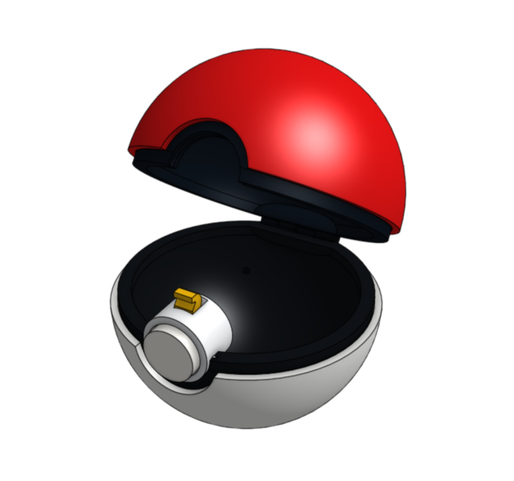 Pokeball (opens and closes) by SpragClutch | Download free STL model ...