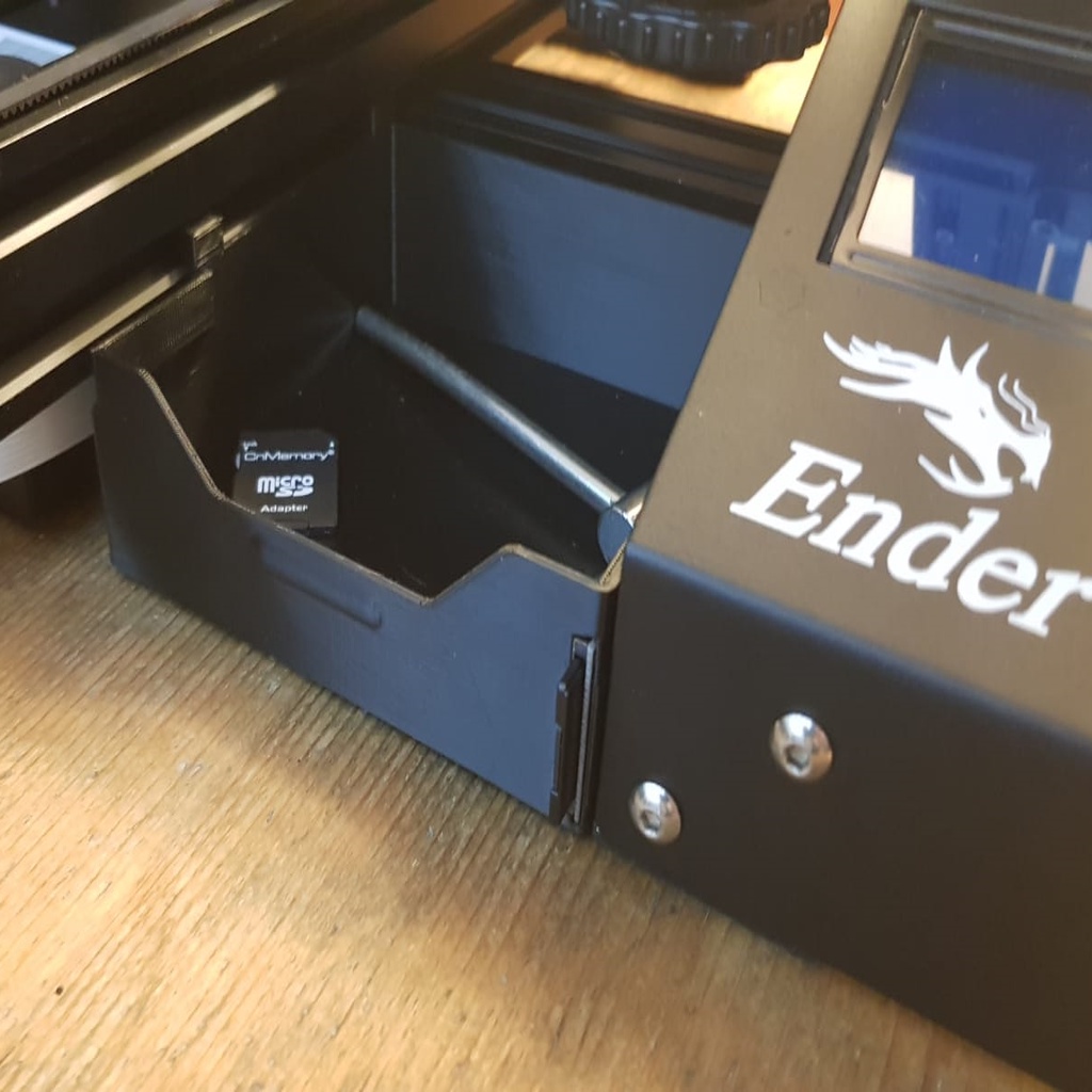 Ender 3 Tray with slim SD card adapter holder by Aaron | Download free ...