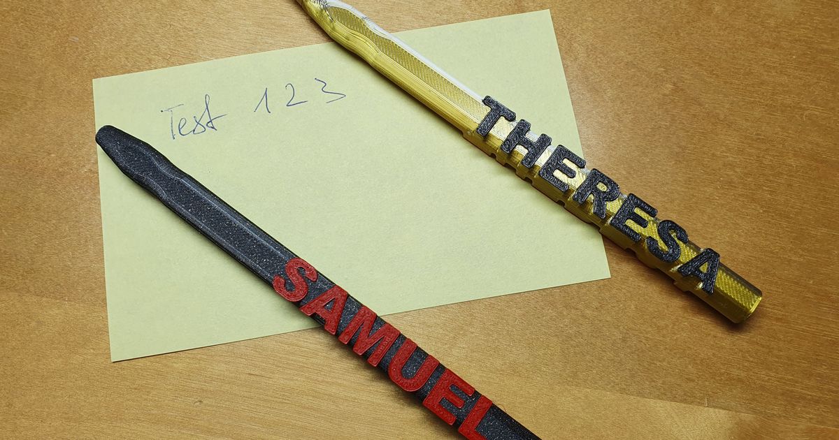 Personalizable pen by Legufix | Download free STL model | Printables.com