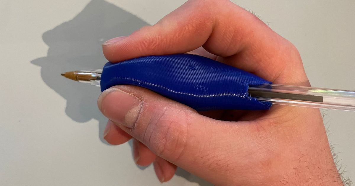3d scanned Ergonomic Handicap Pen Adapter by 3DPrintNovesia | Download ...