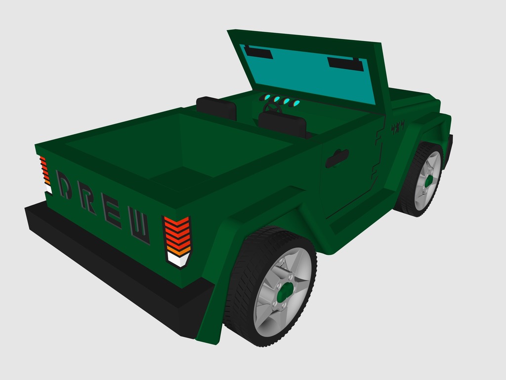 Fully Printable Toy Car V3 with Functional Wheels by J Lake 3D ...