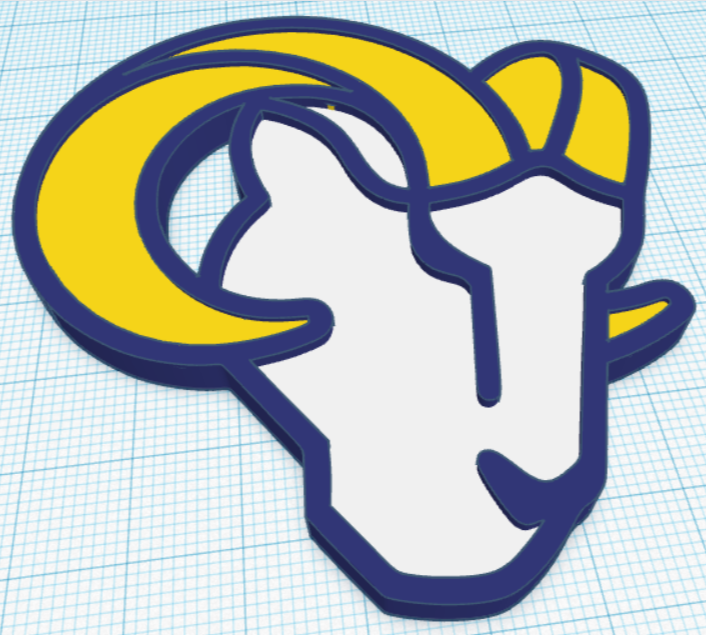 Los Angeles Rams Logo by pmeineke | Download free STL model ...