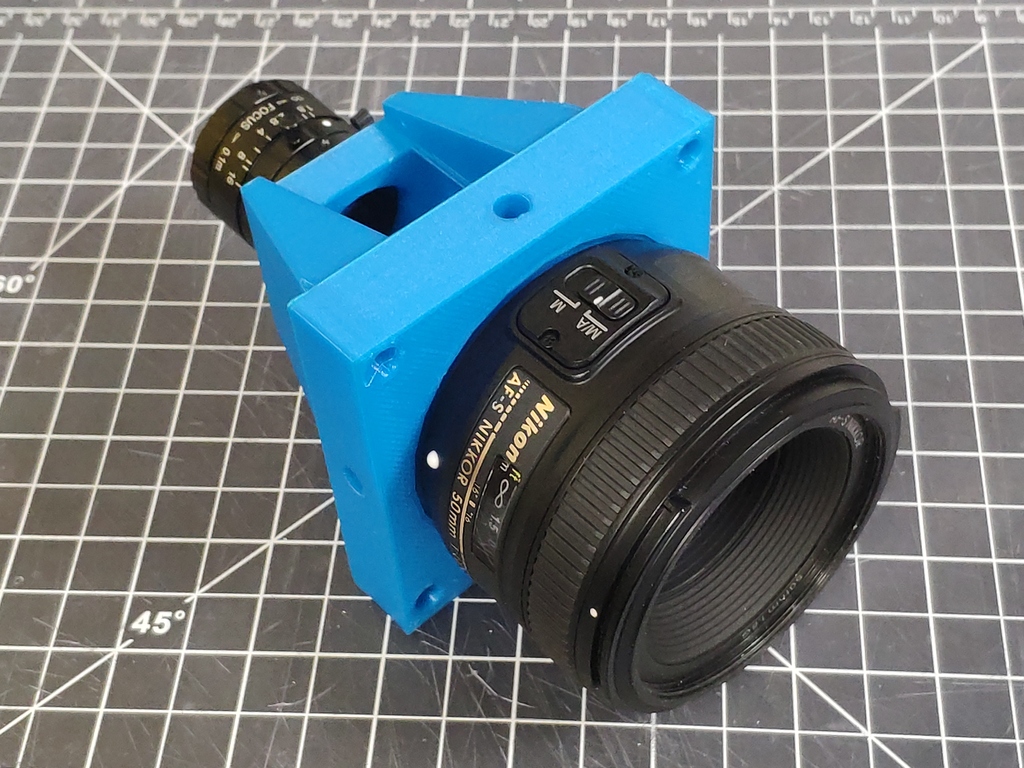 F-mount/C-mount lens coupler / telescope / beam expander by NeuroHacks ...
