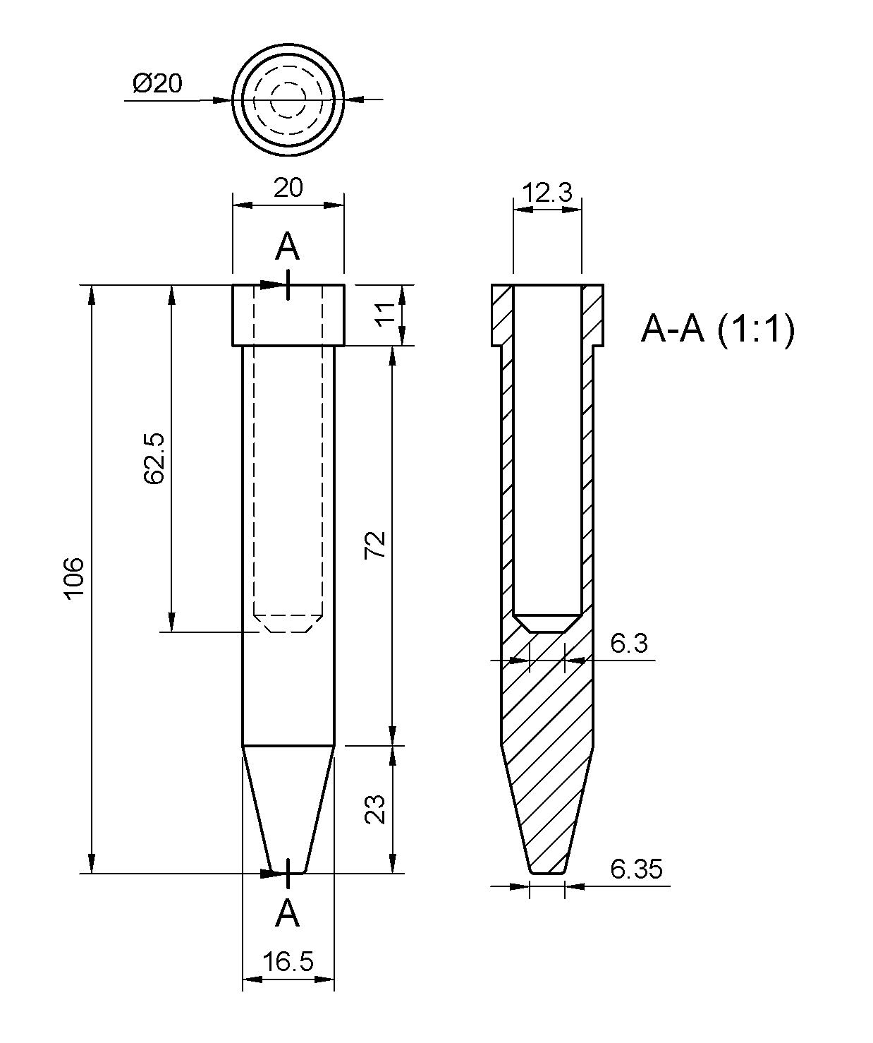 Tube adaptor (15 mL to 5 mL) for AKTA Start by AtomicVirology ...