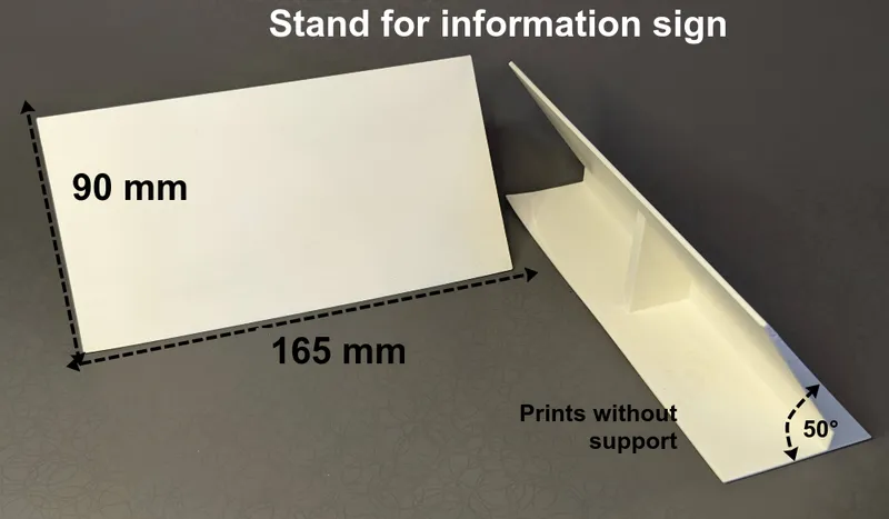 Information Sign holder by Andun_HH | Download free STL model ...