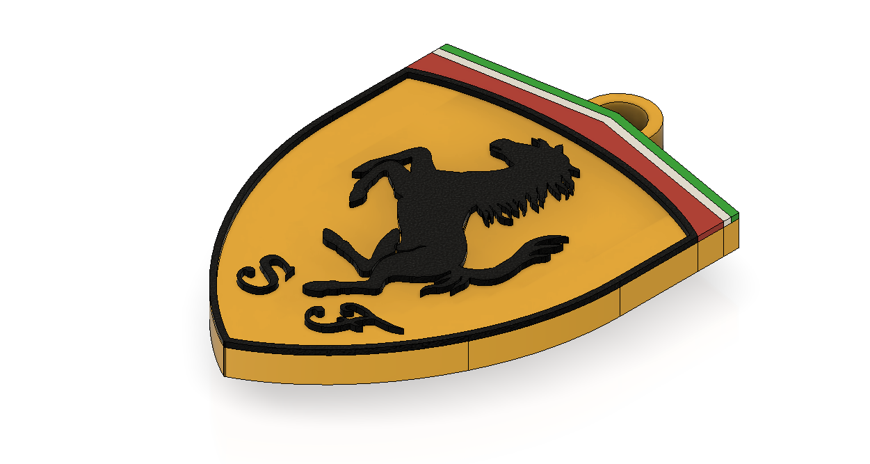 Ferrari F1 Team Multicolor Keychain by Gera CS | Download free STL ...