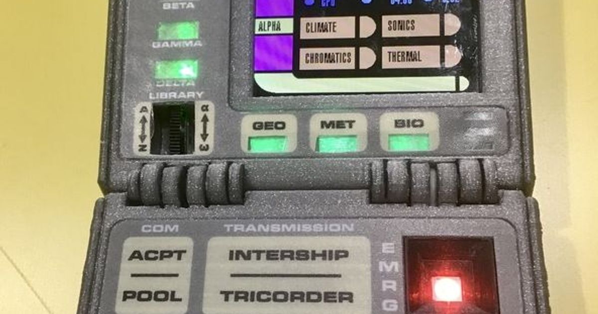 Star Trek Next Generation Tricorder - TR-580 v1 (arduino) por Lambtor ...