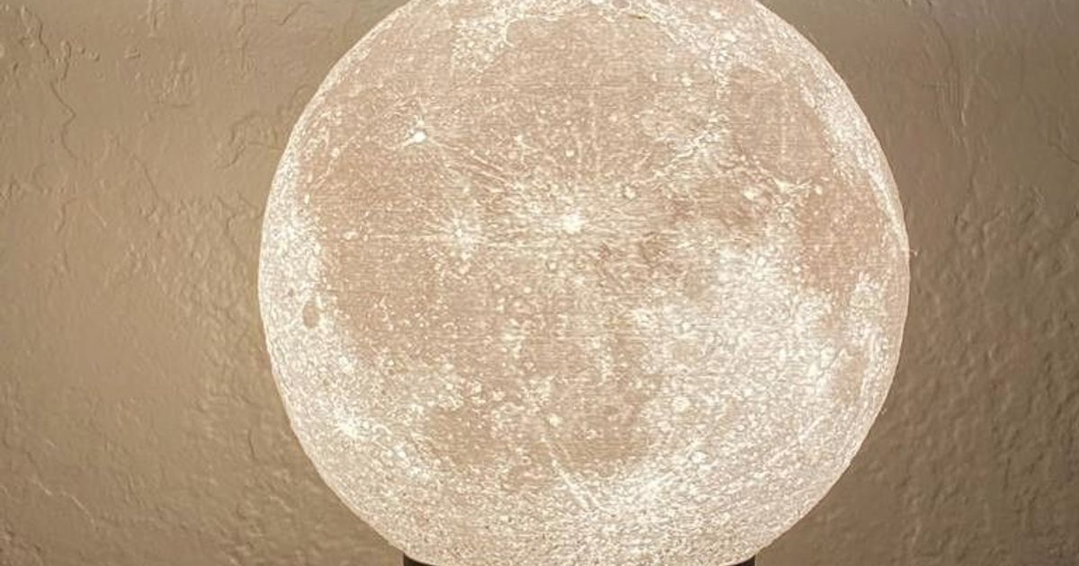 Moon Lamp Shade por username | Descargar modelo STL gratuito ...