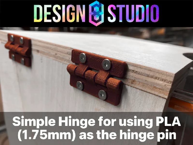 Beefy Simple Hinge by Design8Studio - for using 2mm coat hanger wire as ...