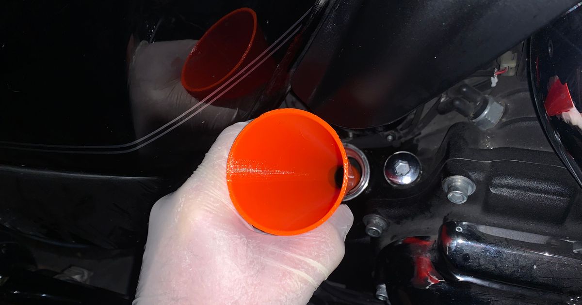 Harley Davidson Engine Oil funnel by Fabrizio | Download free STL model ...