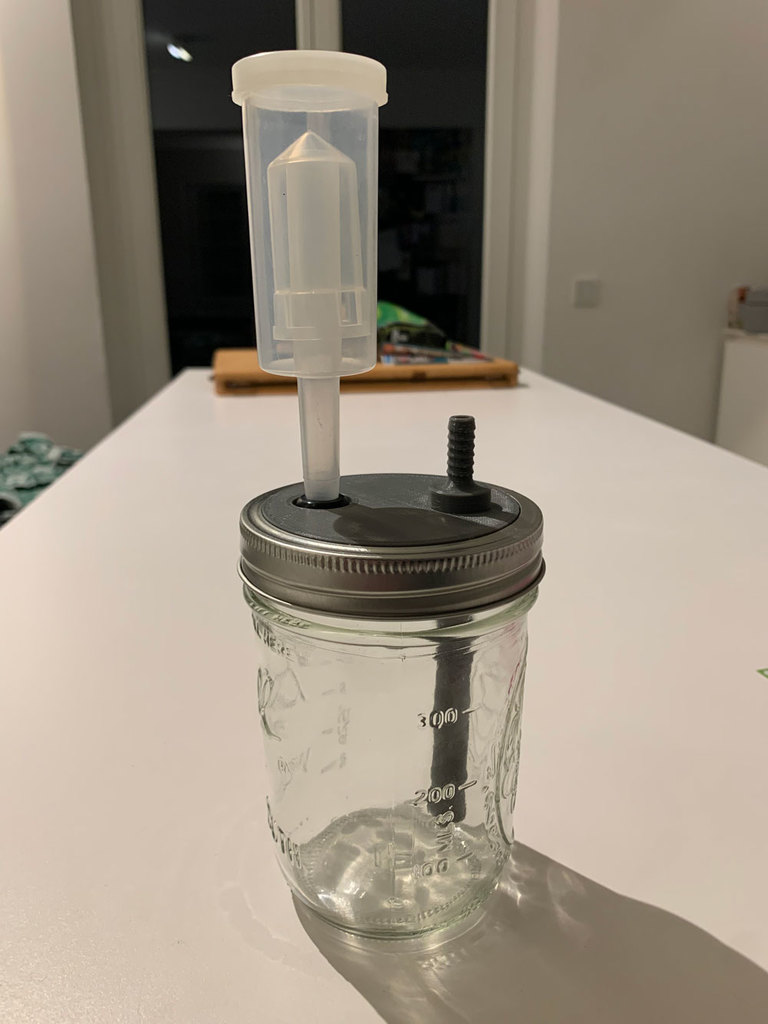 Mason Jar Blow Off Lid (Customizable) by joergp | Download free STL ...