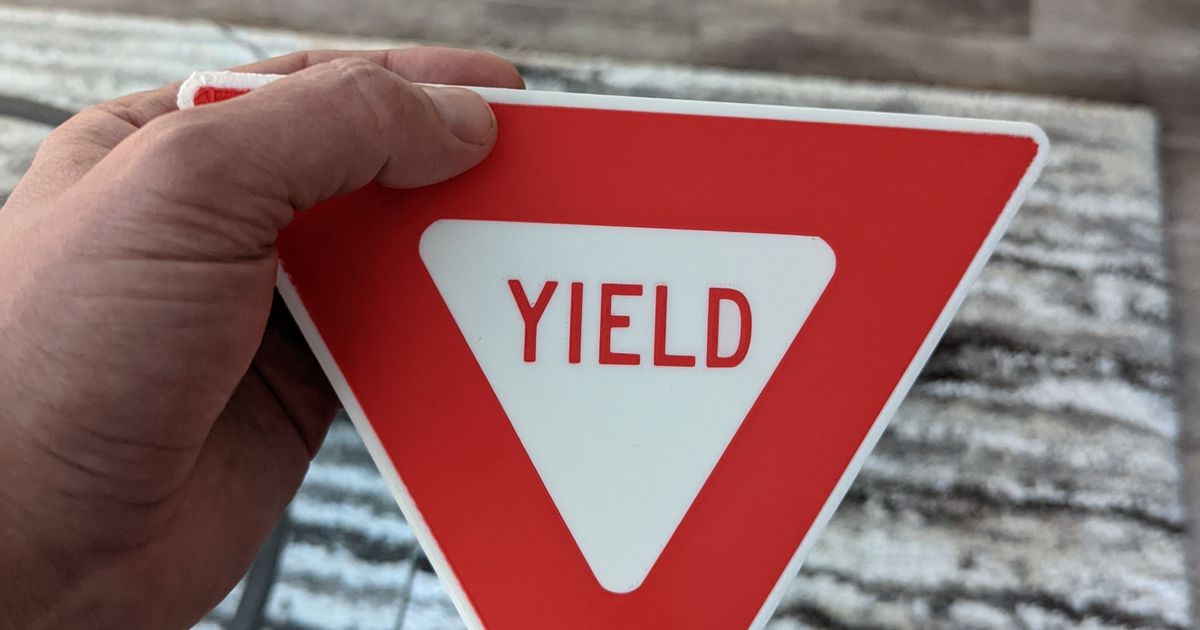 Yield Sign por Nate | Descargar modelo STL gratuito | Printables.com