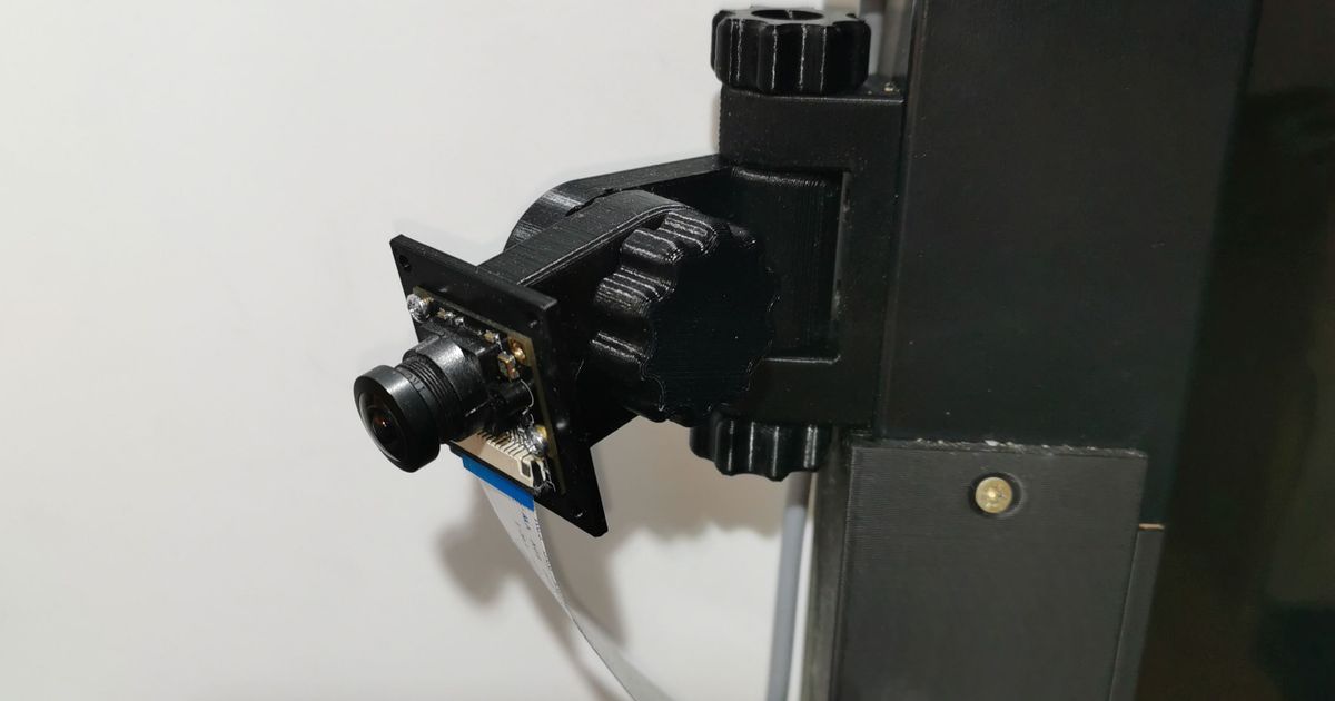 Articulating Rpi camera wall mount by LabDex | Download free STL model ...