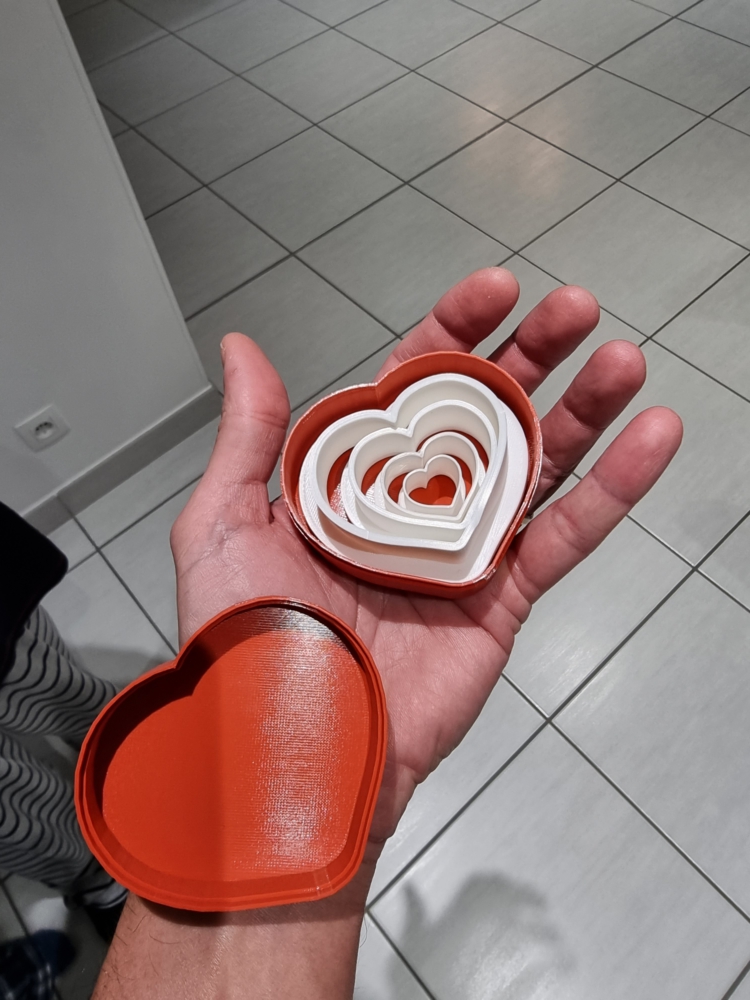 4 Sizes Heart Cookies cutter and this Box by Cedric | Download free STL ...