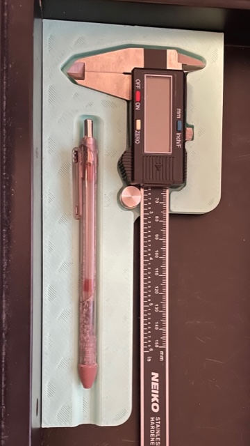 Caliper +Pen holder for desk drawers by PWBdesigns | Download free STL ...
