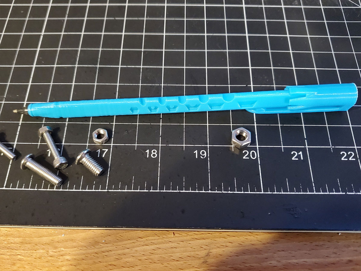 Multi-Function Pen with a Metric Ruler, Nut and Screw Sorter. Magnet ...
