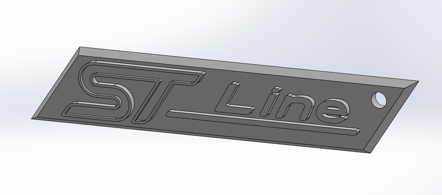 Ford ST Line Keychain by Cristian | Download free STL model ...