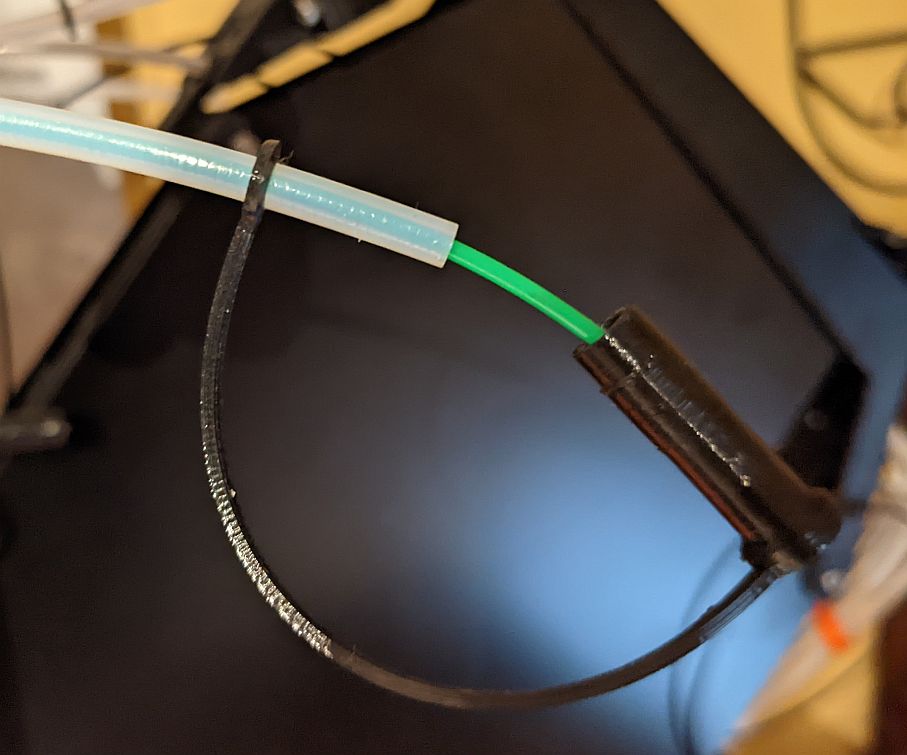PTFE Tube cap with filament catch and retaining strap by ltlowe ...