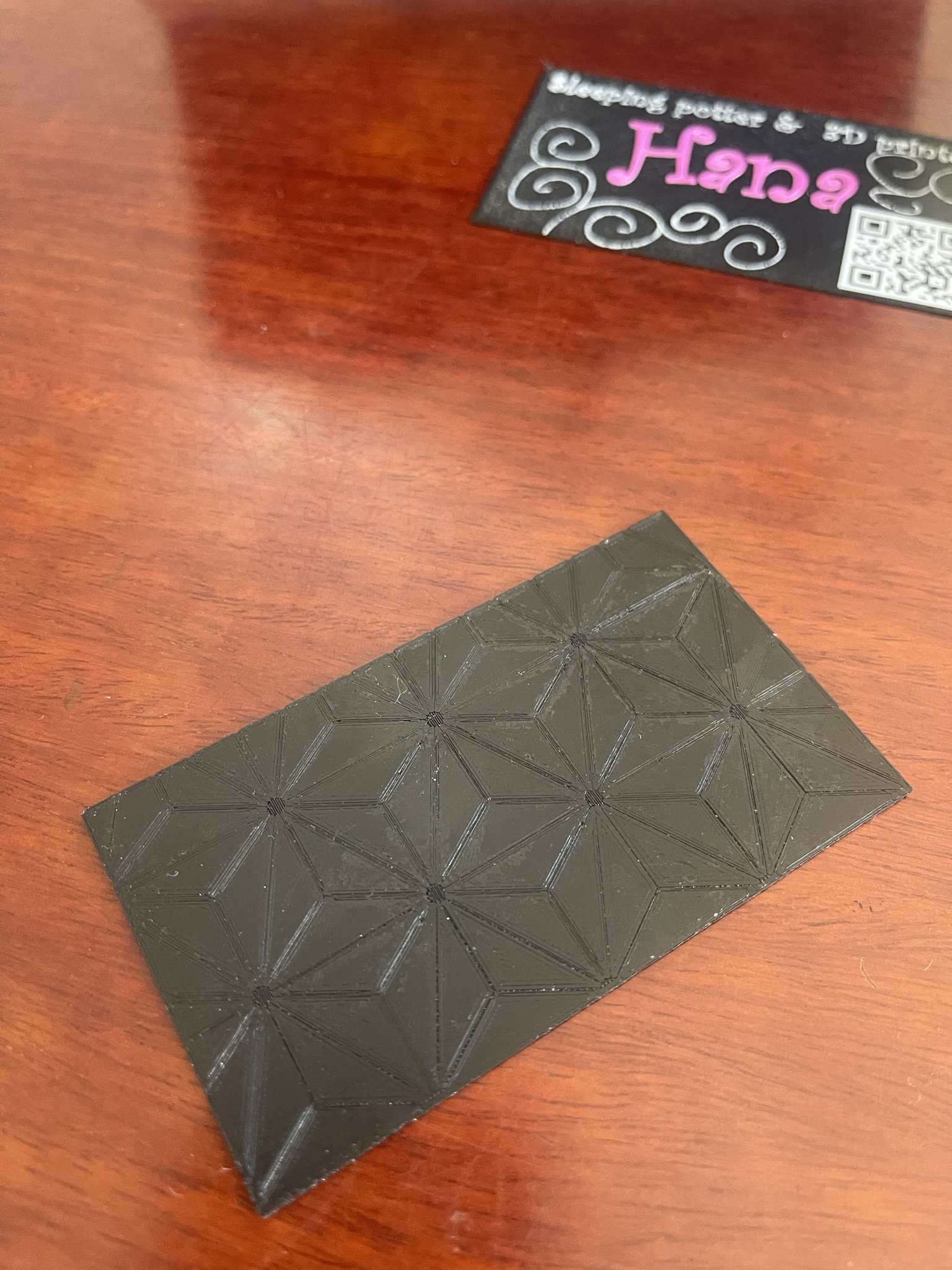 Name Card with Japanese traditional pattern and QR code(w/ Fusion360 ...