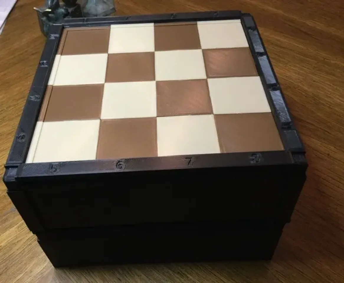 Sectioned Magnetic Chessboard +Box, with Chess Notation Labels and 45mm ...