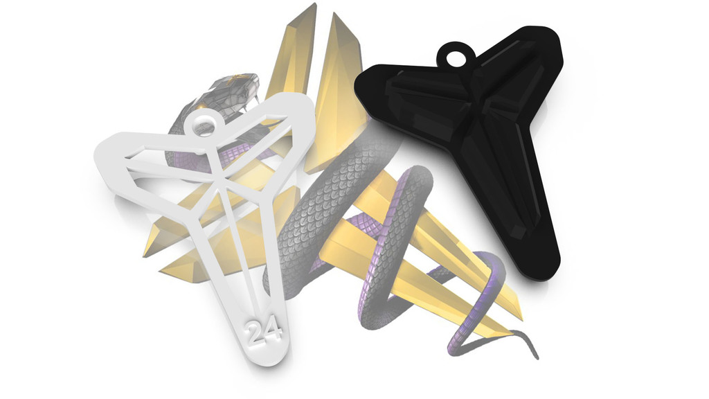 Kobe Bryant Black Mamba Keyring by YZC DESIGN | Download free STL model ...