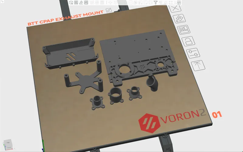 VORON BTT Universal Turbo Kit CPAP Exhaust Mount by PrintStructor ...