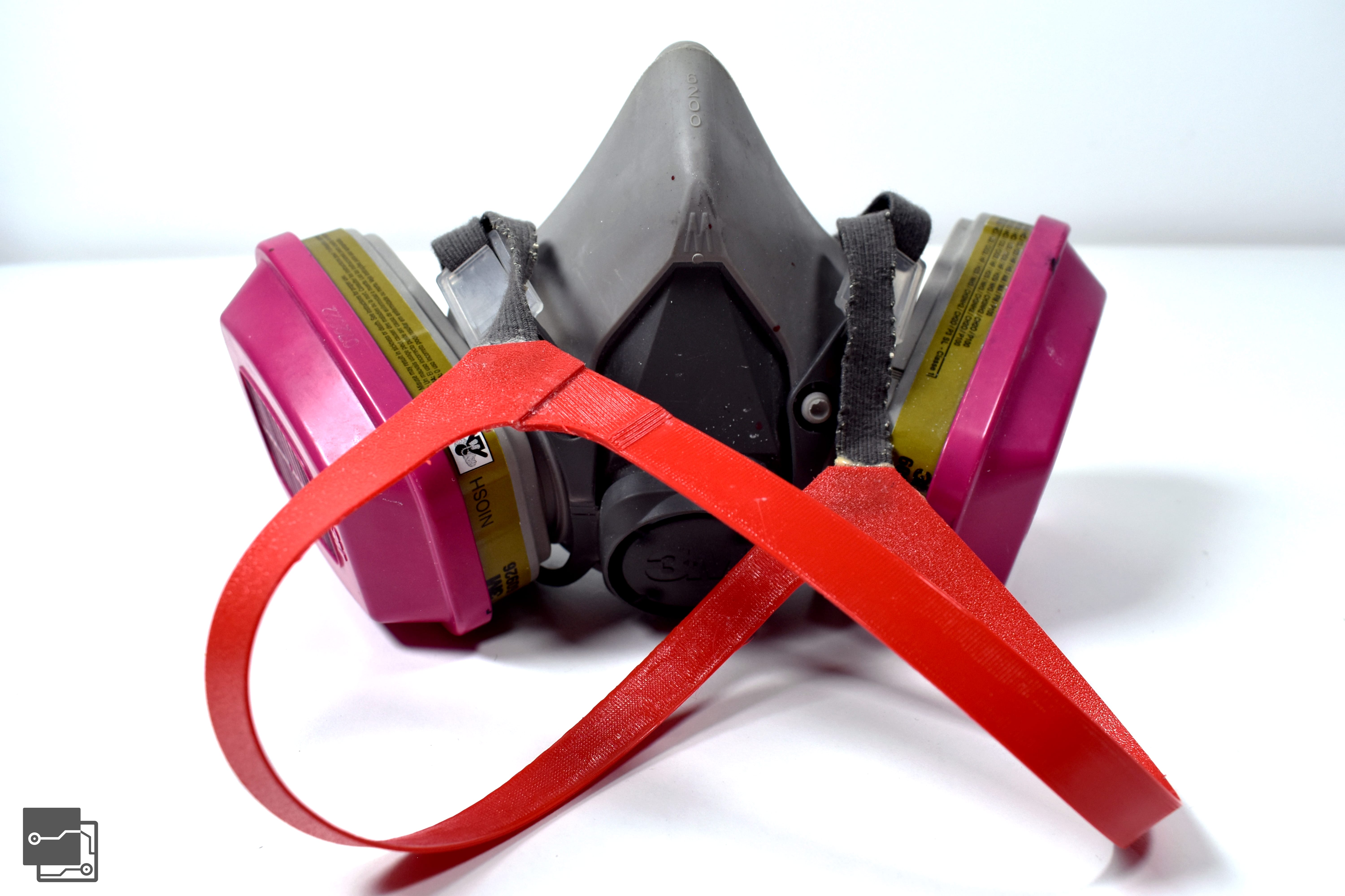 3M 6200 Respirator Gas/dust mask straps #repair by Open Hardware ...