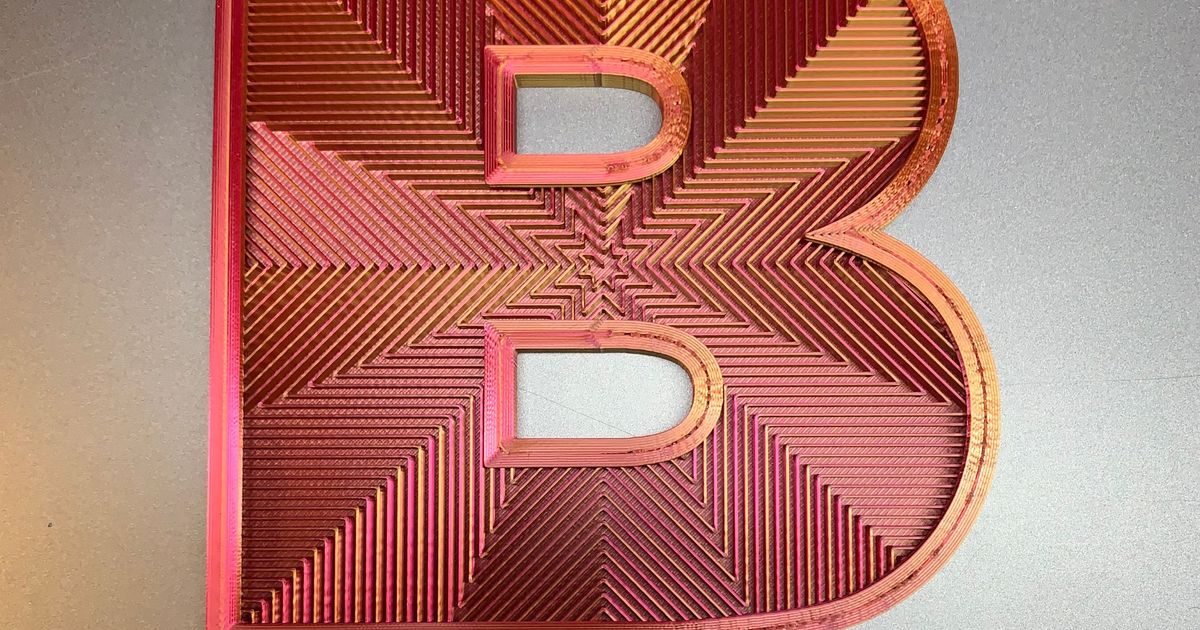 Monogram Letter B with STL File added 4/29 von Art G | Kostenloses STL ...