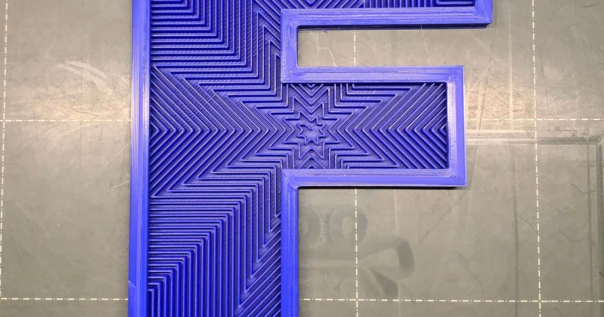 Monogram Letter F with STL File added 4/29 by Art G | Download free STL ...