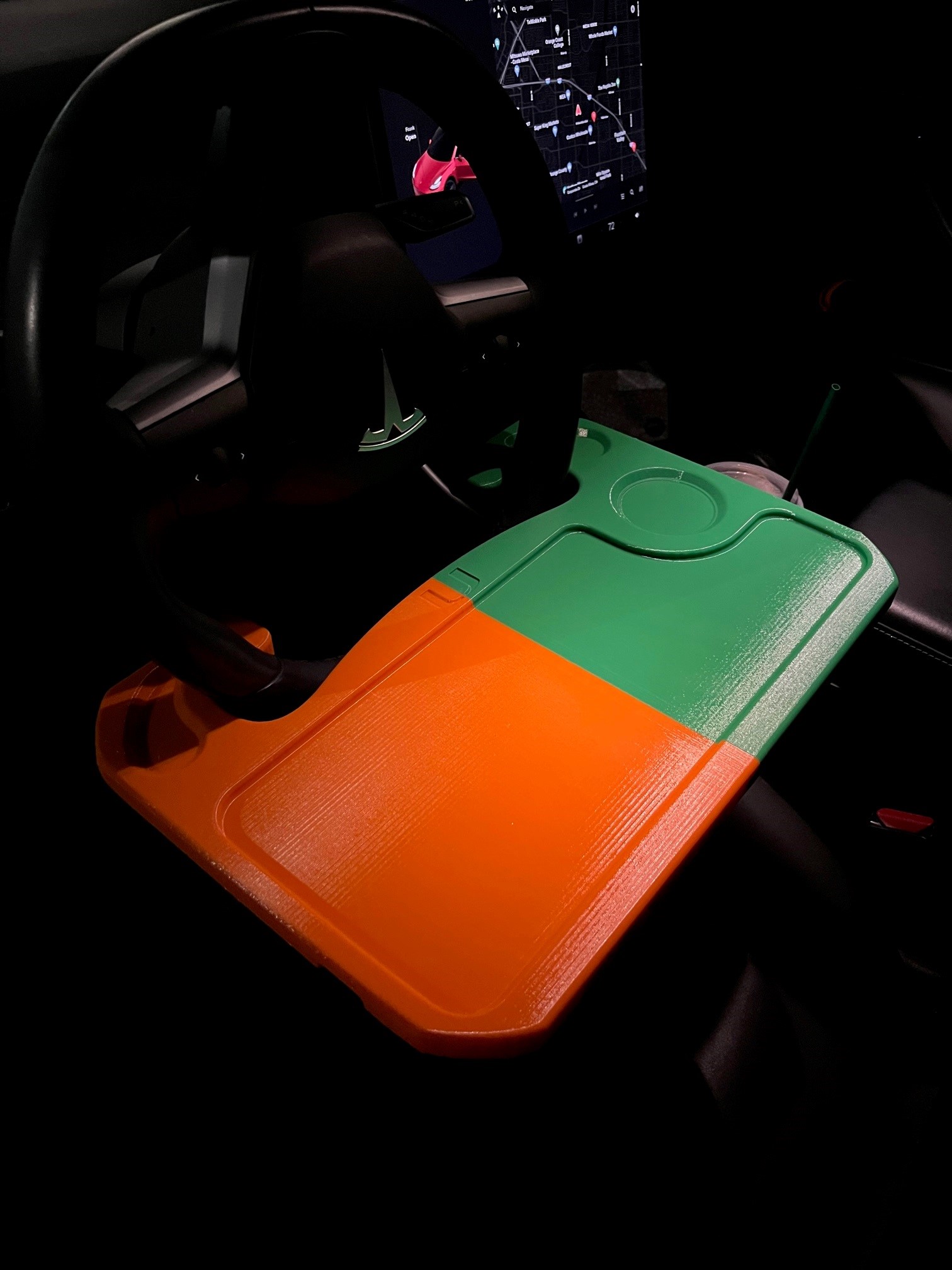 Dangerous, only for parked car - Car Tray Table for Steering Wheel by ...