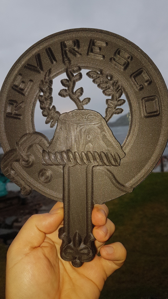 Clan MacEwen Crest Badge Reviresco by Dr_Eamy | Download free STL model ...