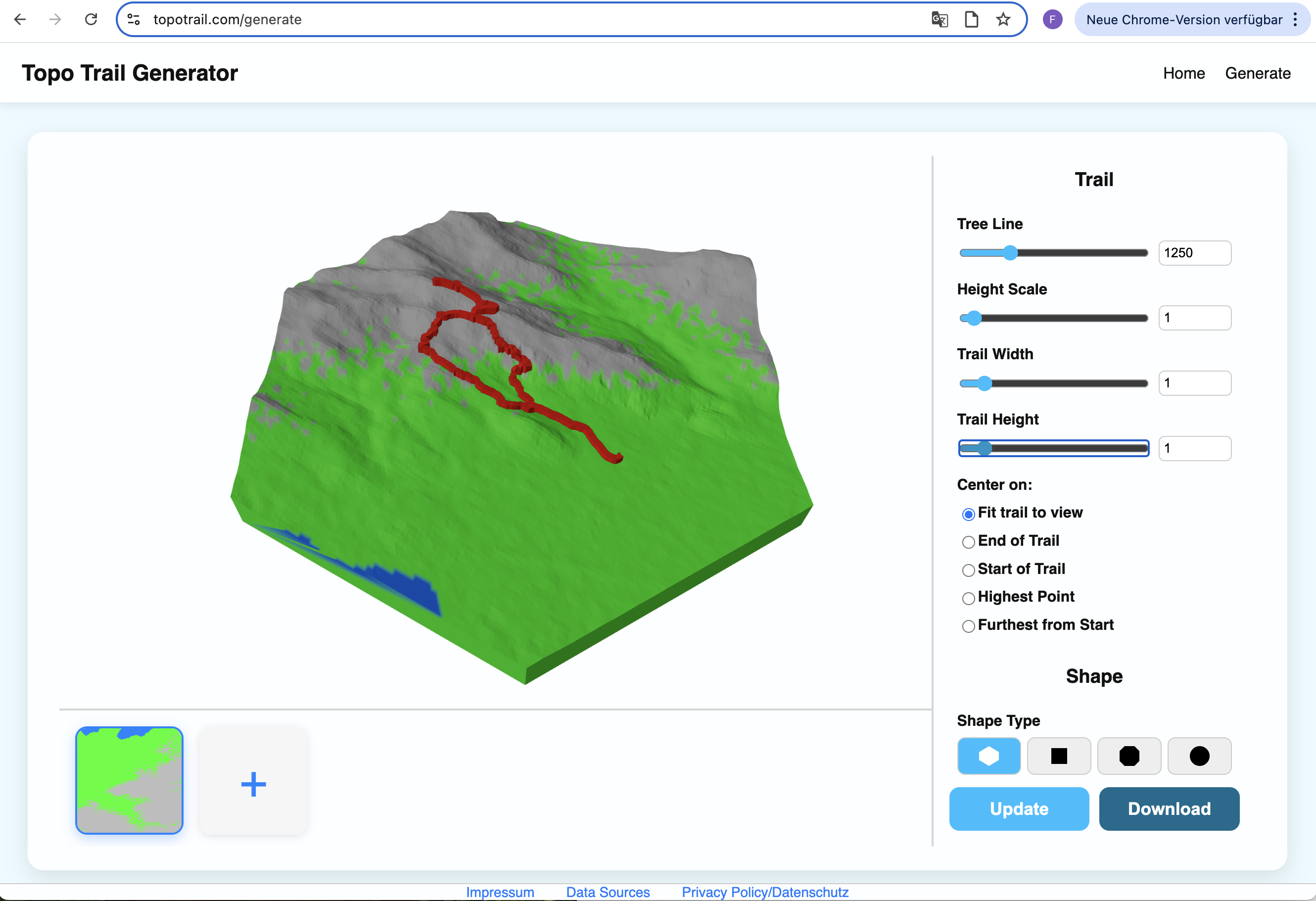 TopoTrail – Online Generator for 3D Trail Maps by Frederik | Download ...
