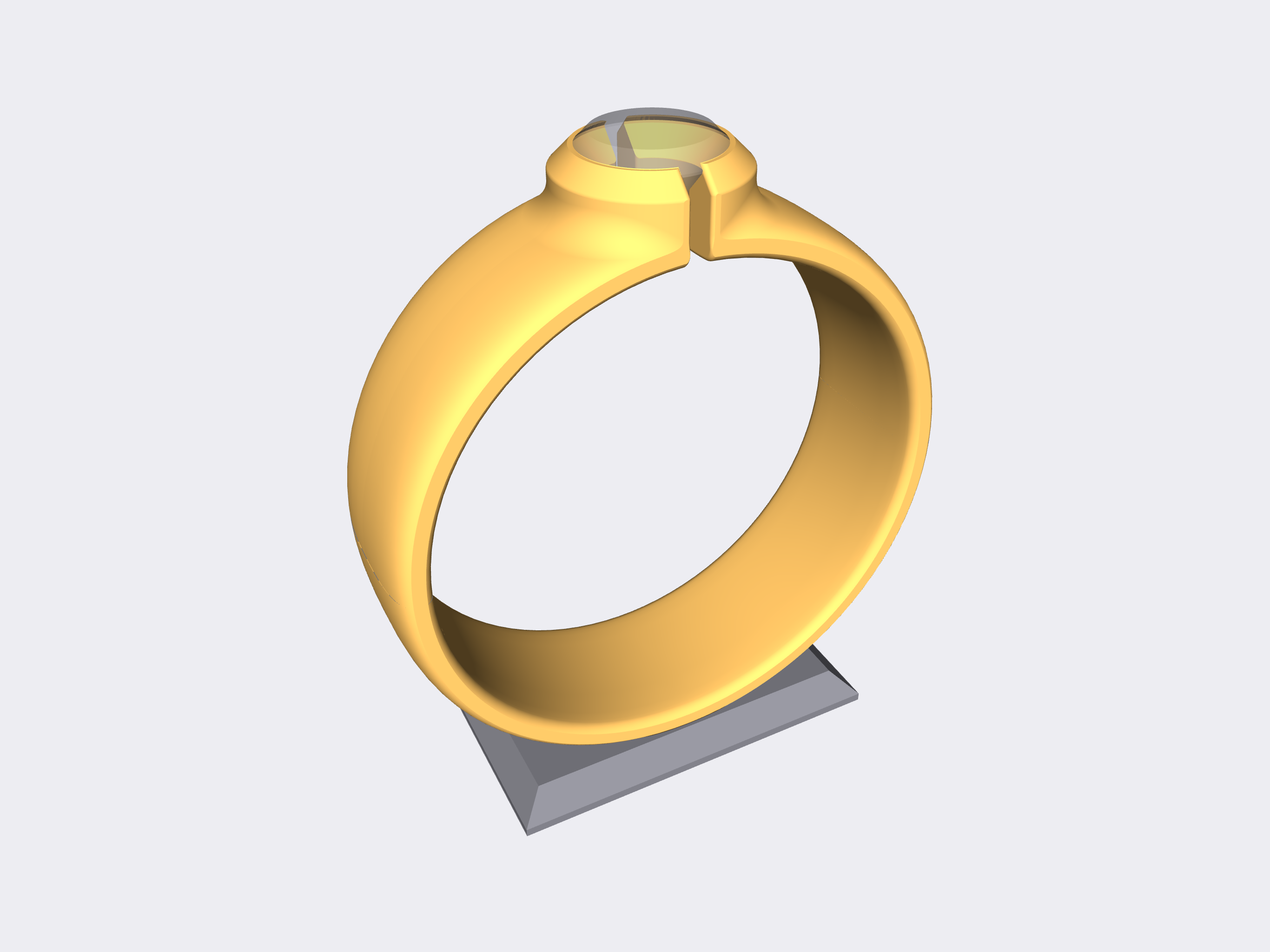 Giant Diamond Ring (with stand) by ClearMindCasting | Download free STL ...