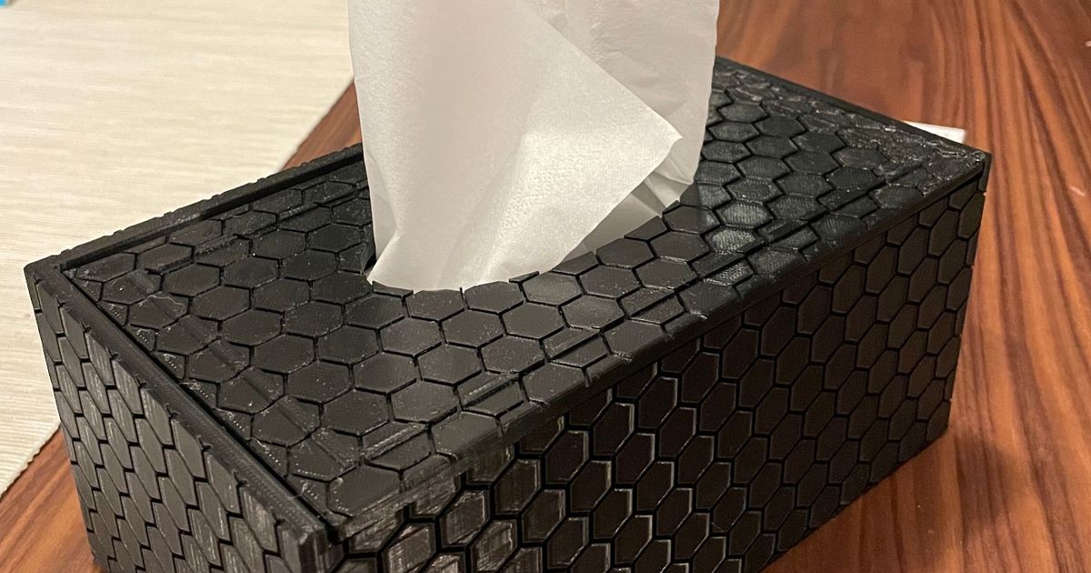 Geometric / Hexagonal Tissue Box / Dispenser by Jonathan Levi | Download free STL model ...