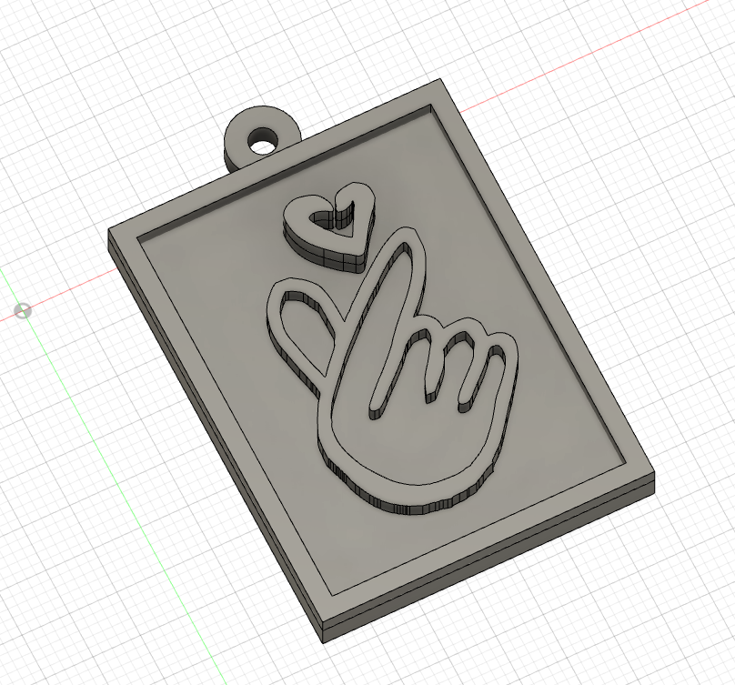Finger heart keychain by Mirimeh | Download free STL model | Printables.com