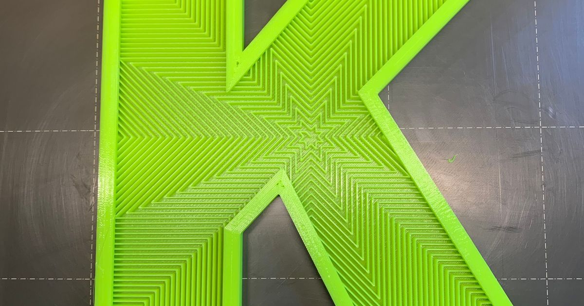 Monogram Letter K with STL File added 4/29 by Art G | Download free STL ...