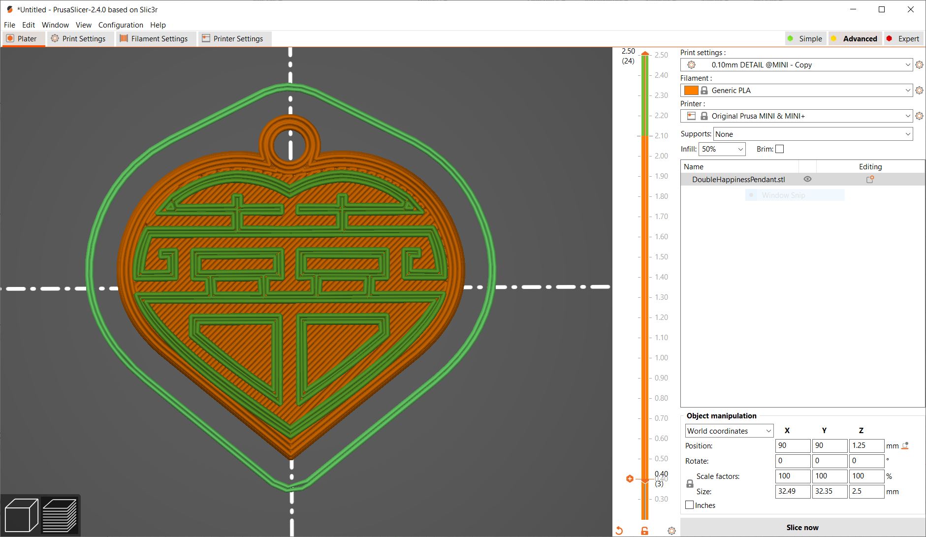 Double Happiness Heart Pendant by GeekMomProjects | Download free STL ...