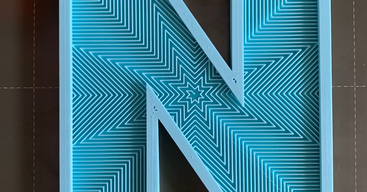 Monogram Letter N with STL File added 4/29 by Art G | Download free STL ...