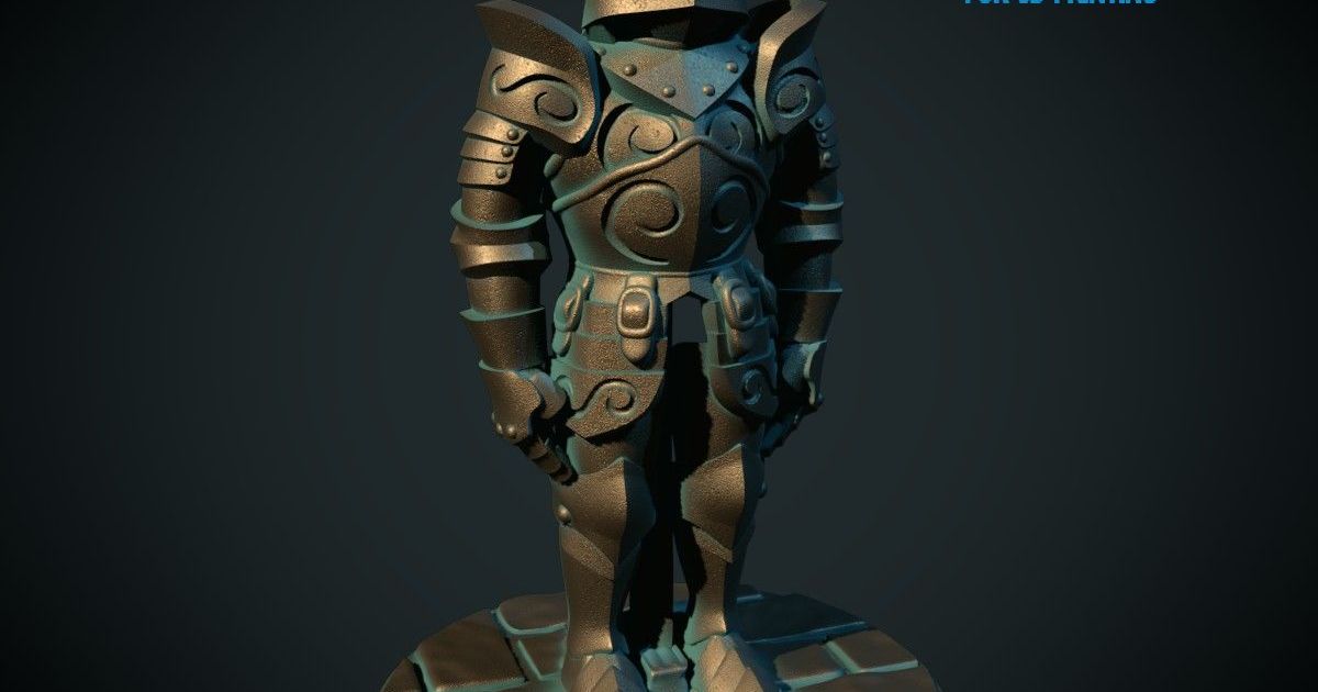 Suit of armor 28mm (supportless, FDM-friendly) by Brite Minis ...