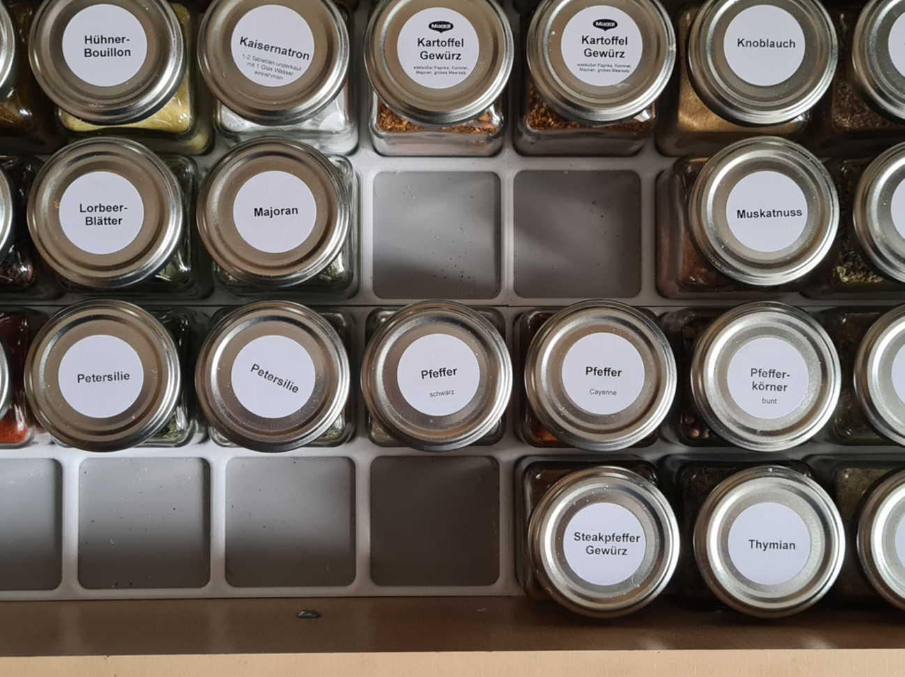 Spices holder grid kitchen drawer - Drawer Organizer by comartist ...