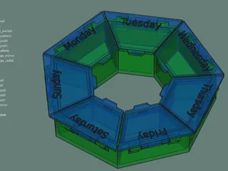 Radial Pill Organizer by defaultex | Download free STL model ...