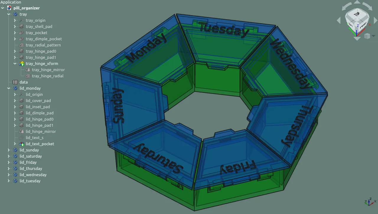 Radial Pill Organizer by defaultex | Download free STL model ...