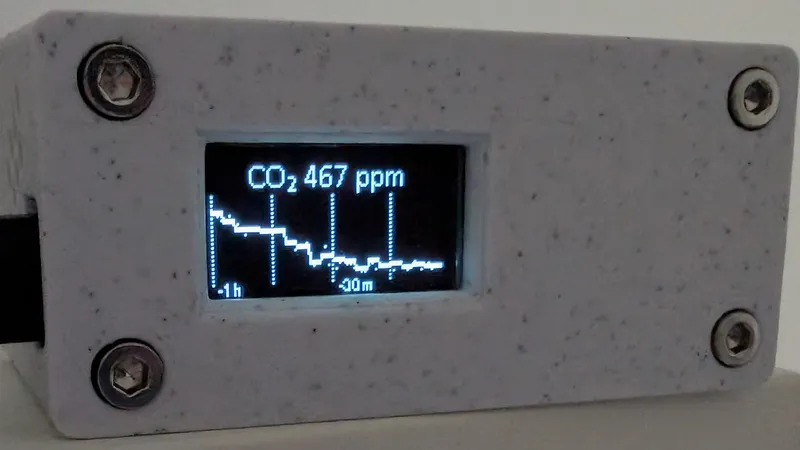 Compact CO2 Sensor with OLED display by Dreadnought | Download free STL model | Printables.com