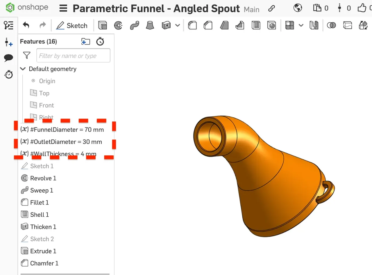 OFFSET FUNNEL - INFINITELY ADJUSTABLE (PARAMETRIC) by Peter H ...