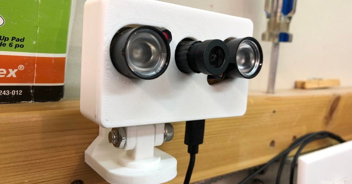 Raspberry Pi Zero Wall Mount case for NoIR camera by Bookaroo ...