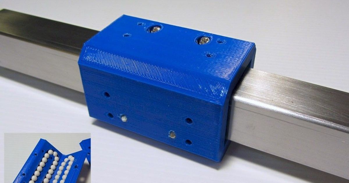 Recirculating Ball Slide for 1" Square Tube (Improved) por LoboCNC ...