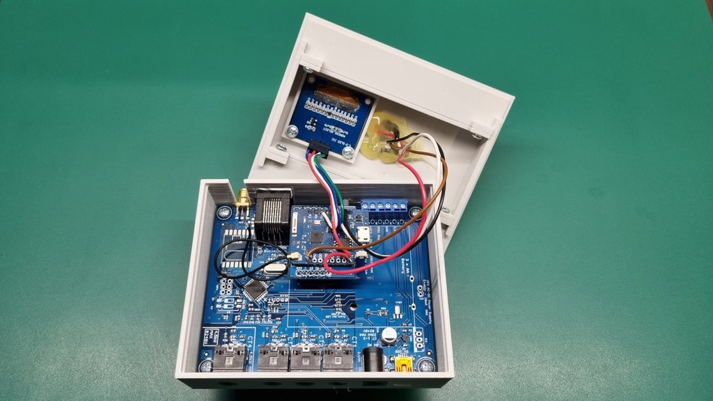 DIN rail case for EmonTX v3 with EmonESP and OLED display (SH1106). by ...