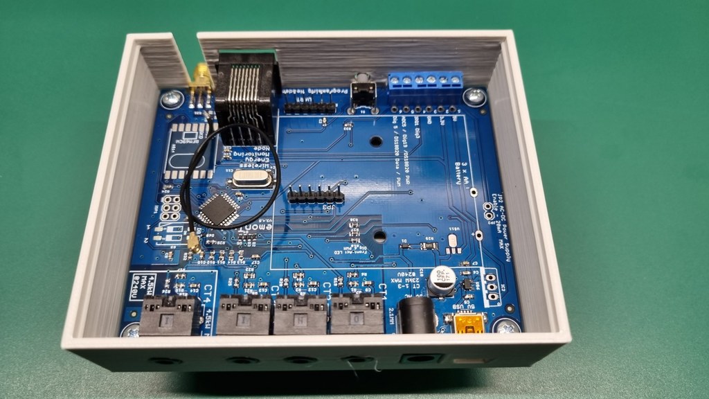 DIN rail case for EmonTX v3 with EmonESP and OLED display (SH1106). by ...